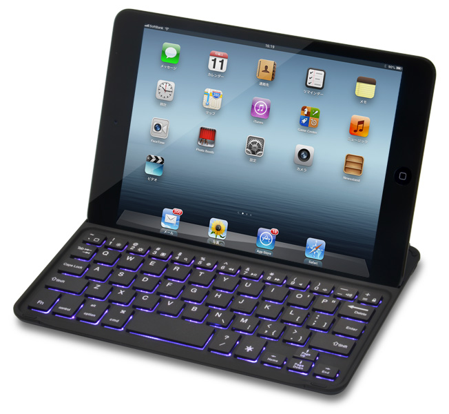 JTT Online Shop『iPad mini/mini Retina用 光るワイヤレスキーボード Bookey Light』